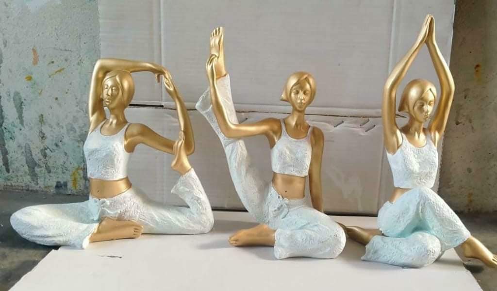 FRP Yoga Lady Statue – FRP SCULPTURE
