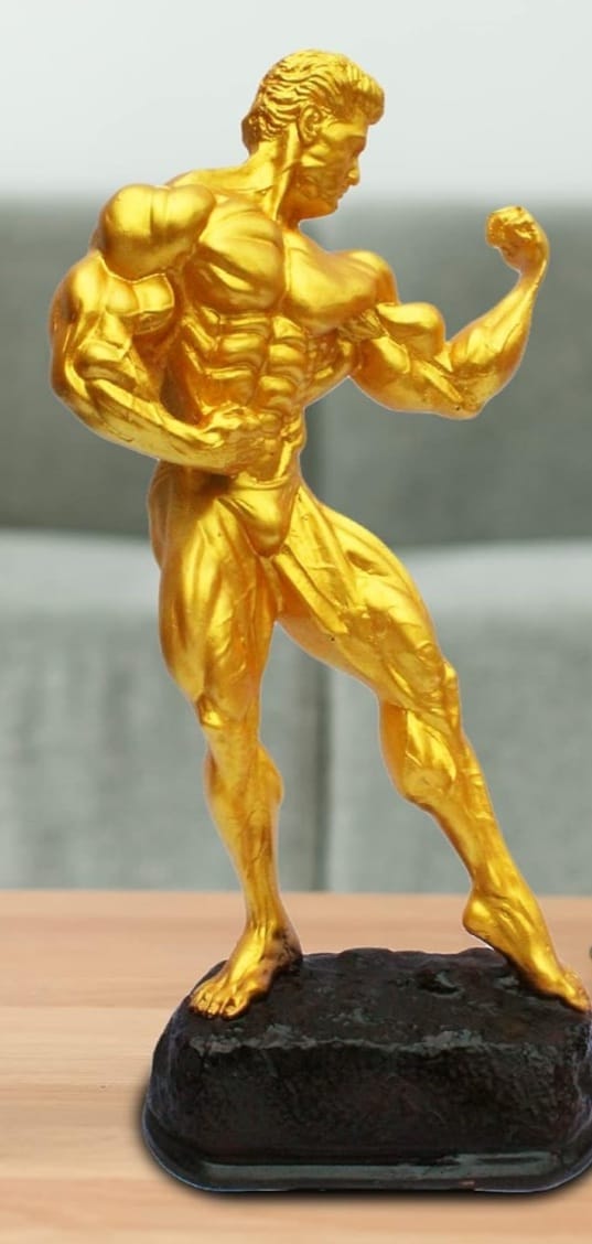FRP Golden Body Builder Statue – FRP SCULPTURE