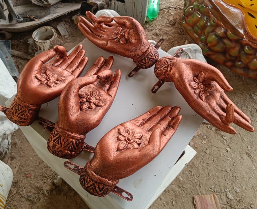 FRP Wall Mount Hand Mudra Mural – FRP SCULPTURE
