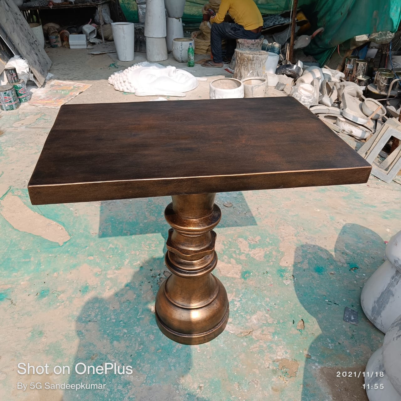 FRP Fiberglass Wooden table – FRP SCULPTURE