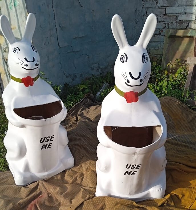 FRP Rabbit Dustbin – FRP SCULPTURE